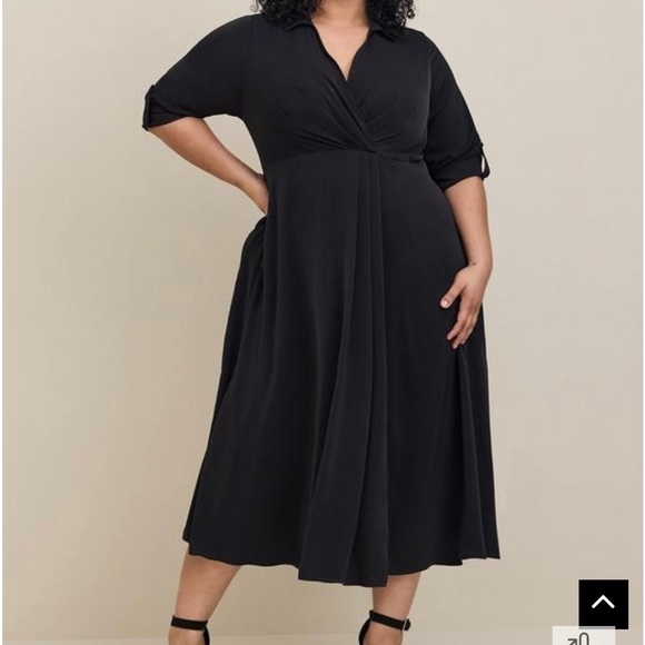 torrid | Dresses | Torrid Black Midi Dress Never Worn | Poshmark